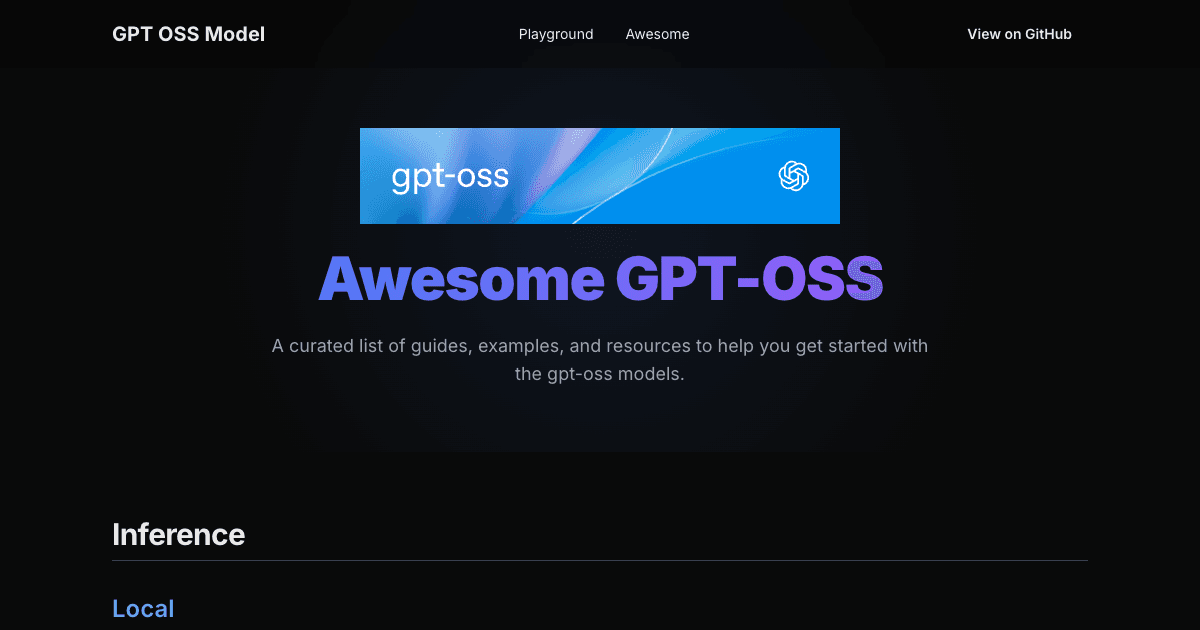 Awesome GPT-OSS Resources